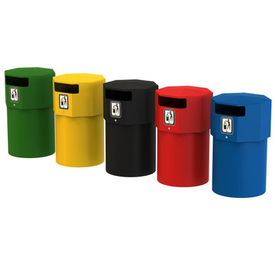 Octaplus Jumbo 150 Litre Hooded Litter Bin | Roadware