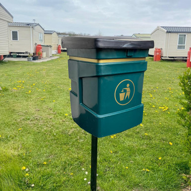 Rydal 40L Lidded Post / Wall Litter Bin | Roadware