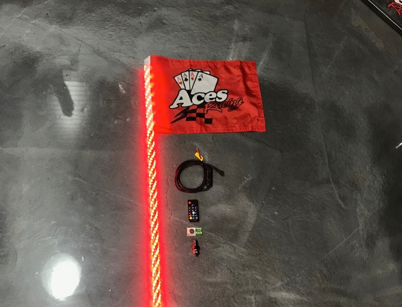 CFMoto UForce / ZForce Deluxe Lighted Whips (Single Colors) by Aces Racing - DS5-XX-ECFO