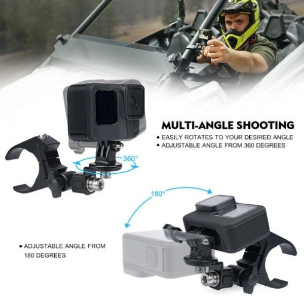 CFMoto UForce / ZForce Aluminum C Clamp UTV GoPro Bracket for 1.75"" to ...