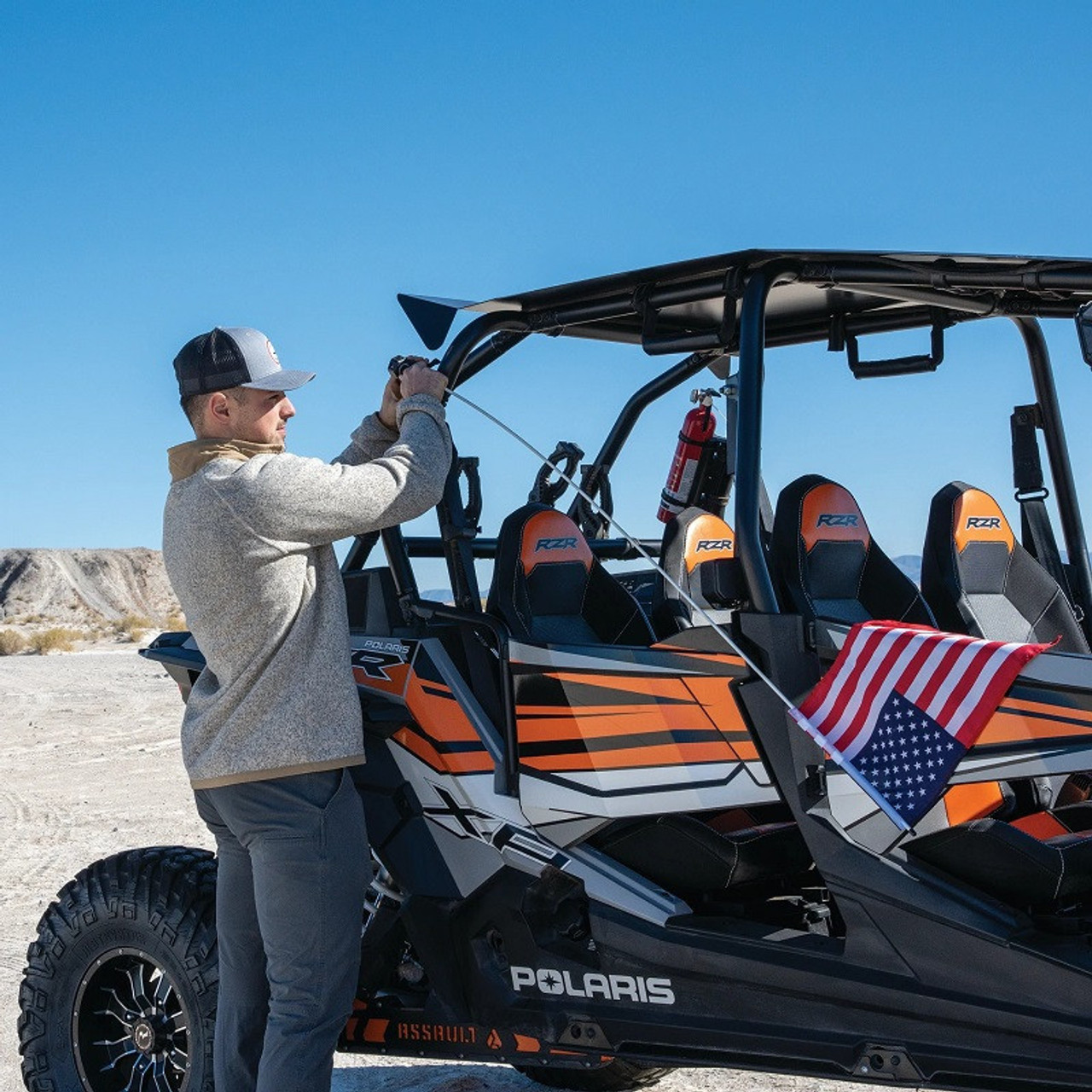 Cfmoto Uforcezforce Elite Series Universal Flag Whip Mount By Atv Tek