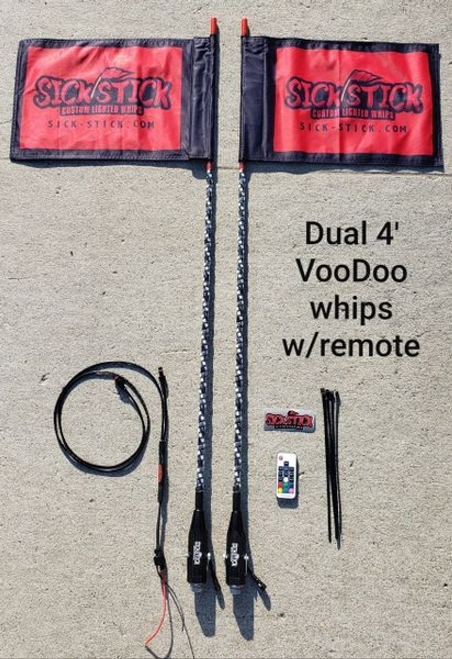 Cfmoto Uforcezforce Dual Voodoo Lighted Whips W Remote By Sick Stick