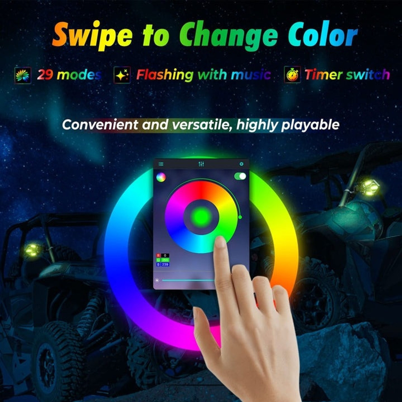 Enhance Your Ride Kemimotos Cfmoto Zforce Side Mirror With Rgb Light