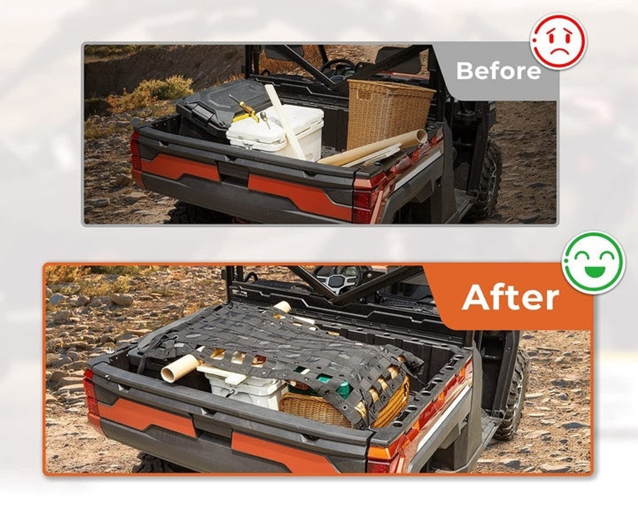 Secure Your Gear With Kemimoto Bed Cargo Net For Cfmoto Uforcezforce