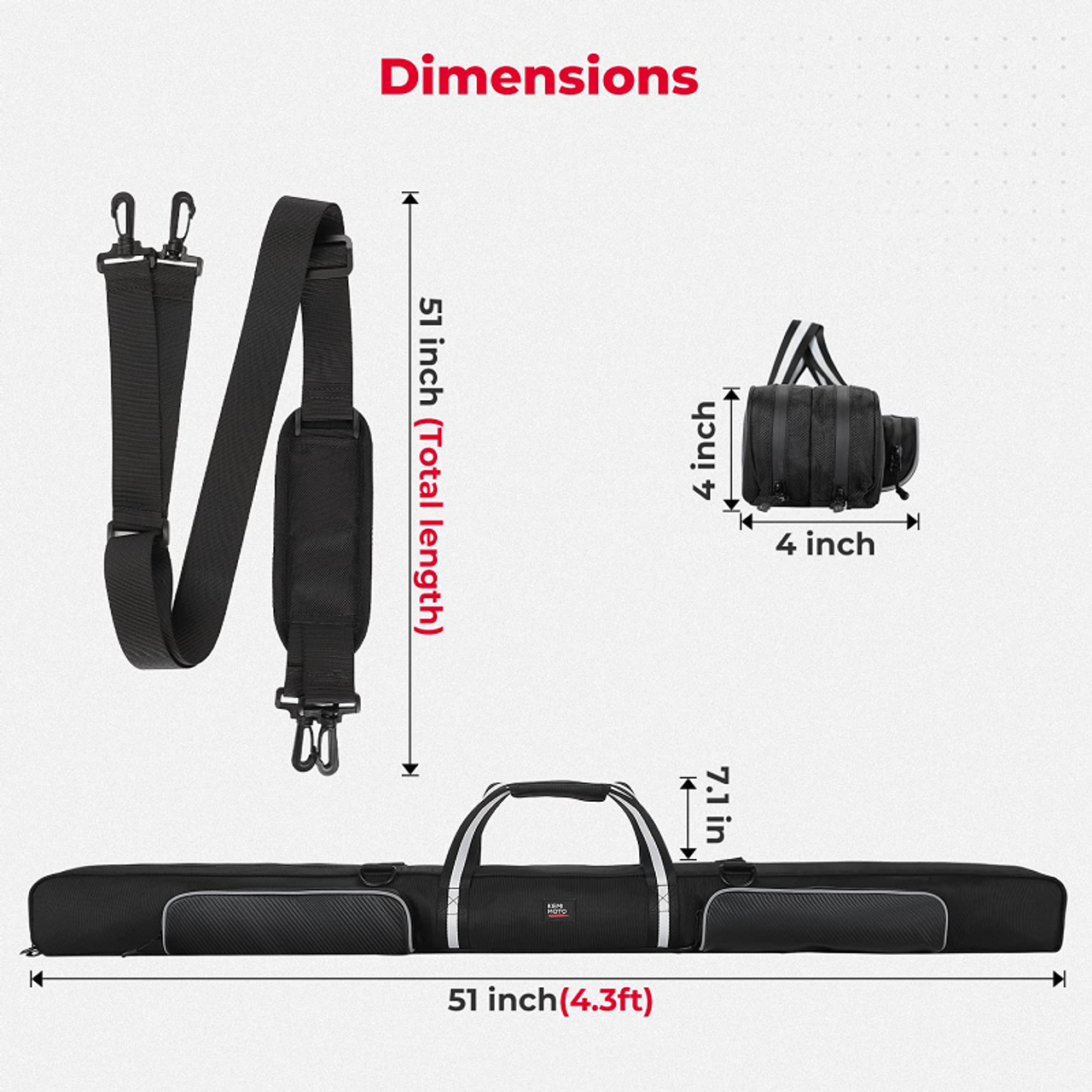 Enhance Visibility And Optimize Storage With Kemimotos Whip Lights Bag