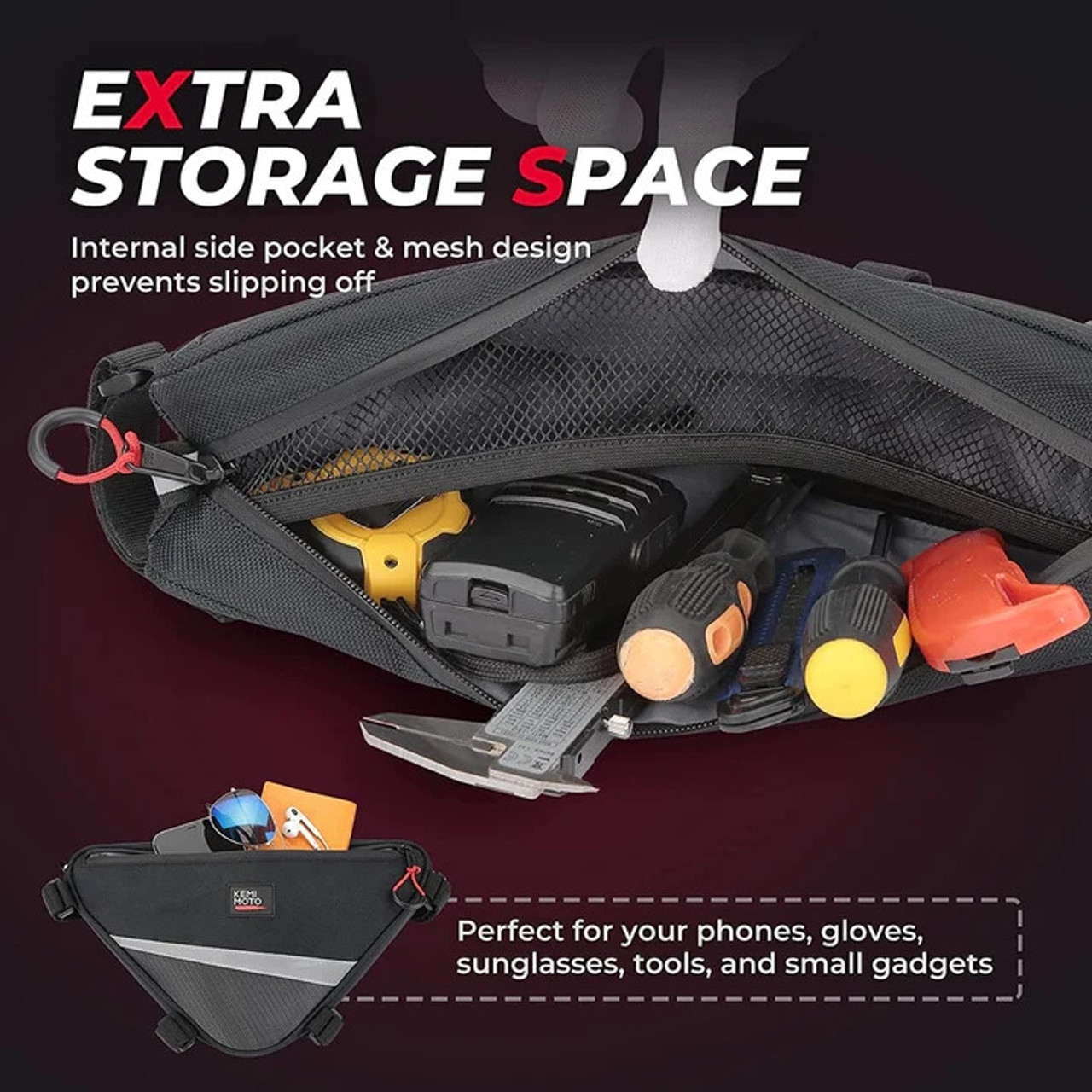 Convenient Triangle Storage Bag For Cfmoto Uforcezforce Utvs By Kemimoto