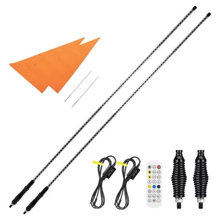 Illuminate the Trail: 5ft UTV Whip Lights for CFMoto UForce / ZForce ...