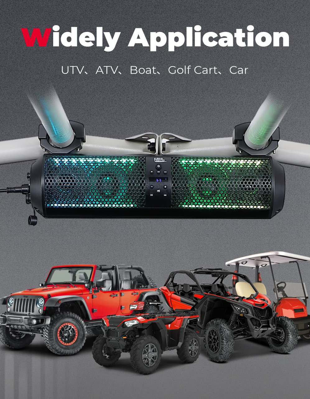 CFMoto UForce / ZForce 18"" UTV Sound Bar RGB Bluetooth with 1.56""-2. ...