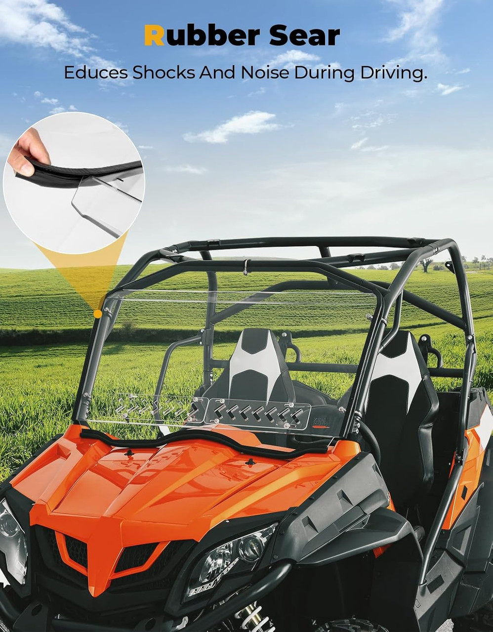 CFMoto ZForce 500/ 800/ 1000 Front Windshield with Sliding Window by ...