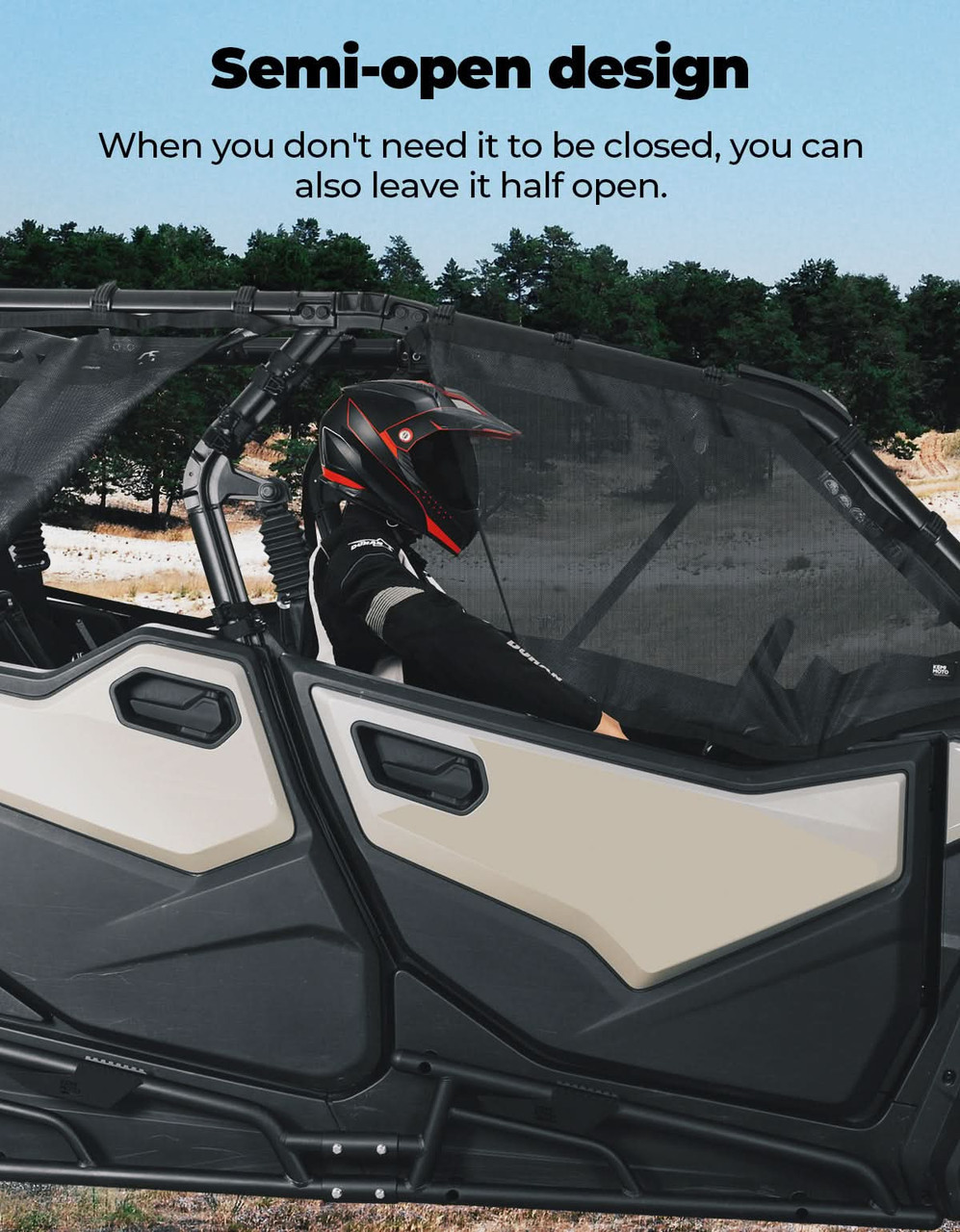 CFMoto ZForce 950 Sport 4 Window Mesh Nets by Kemimoto - B0110-15660-BK ...
