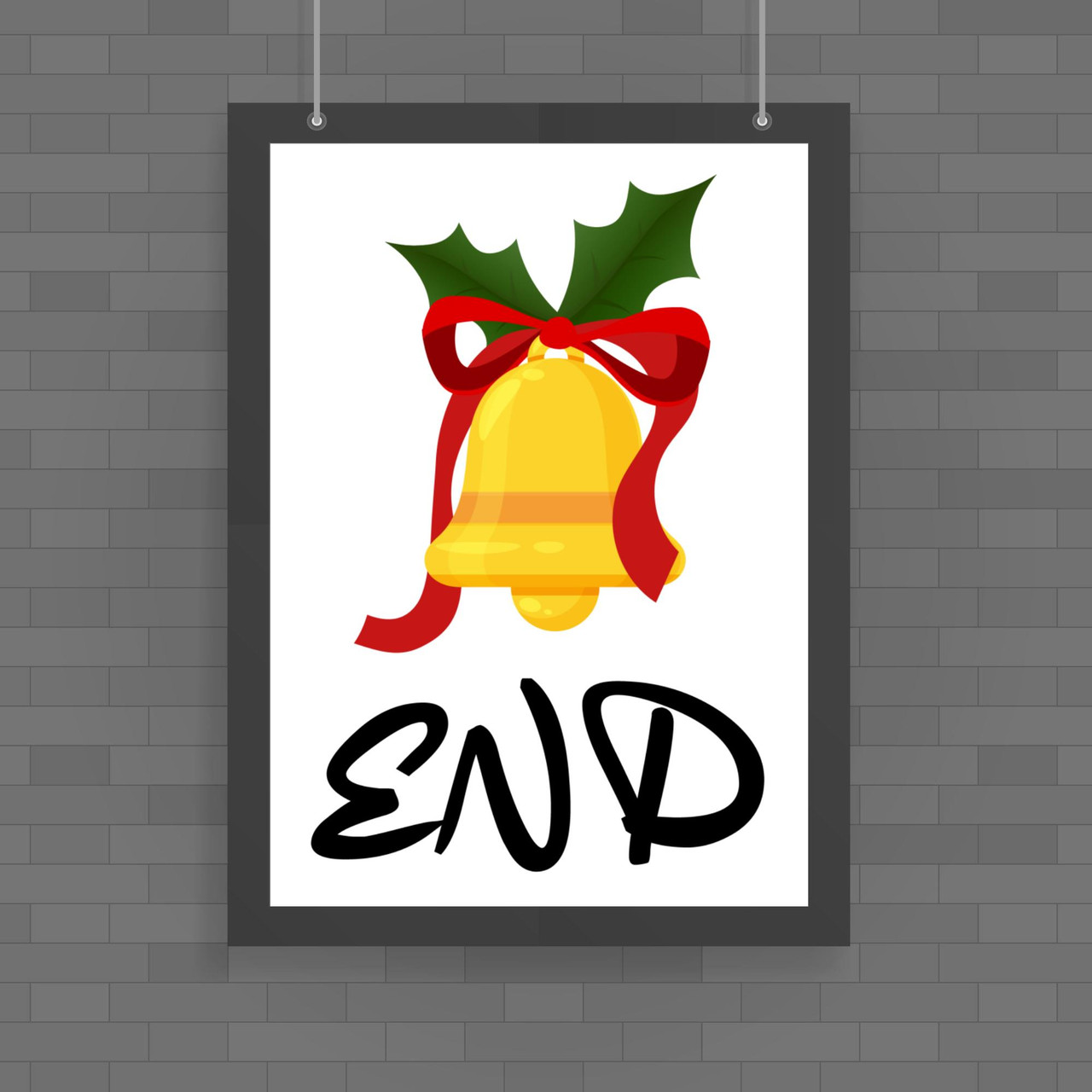 Jingle Bell End Poster - Rude Posters - Slightly Disturbed