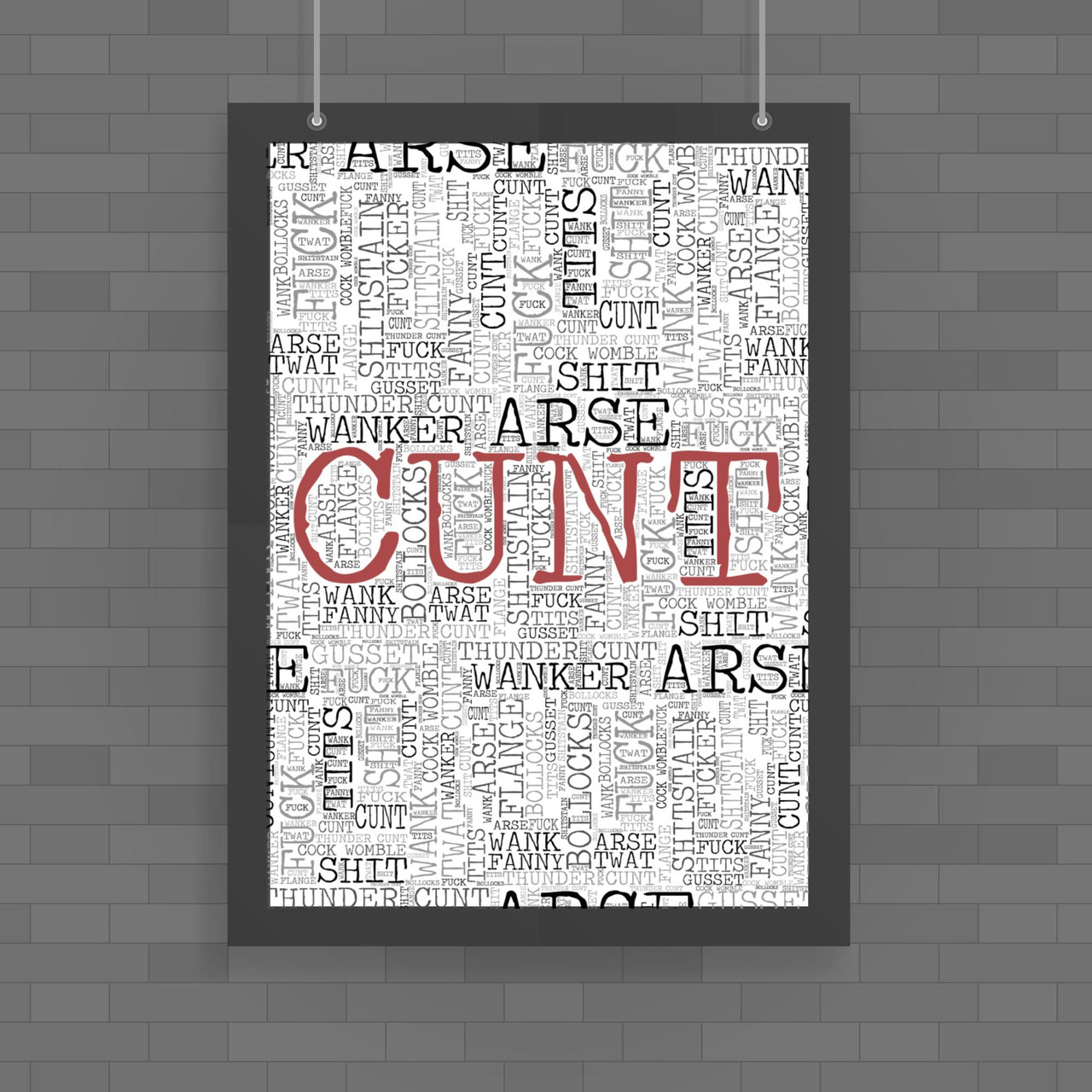 Ultimate Swearing Poster - Rude Posters - Slightly Disturbed