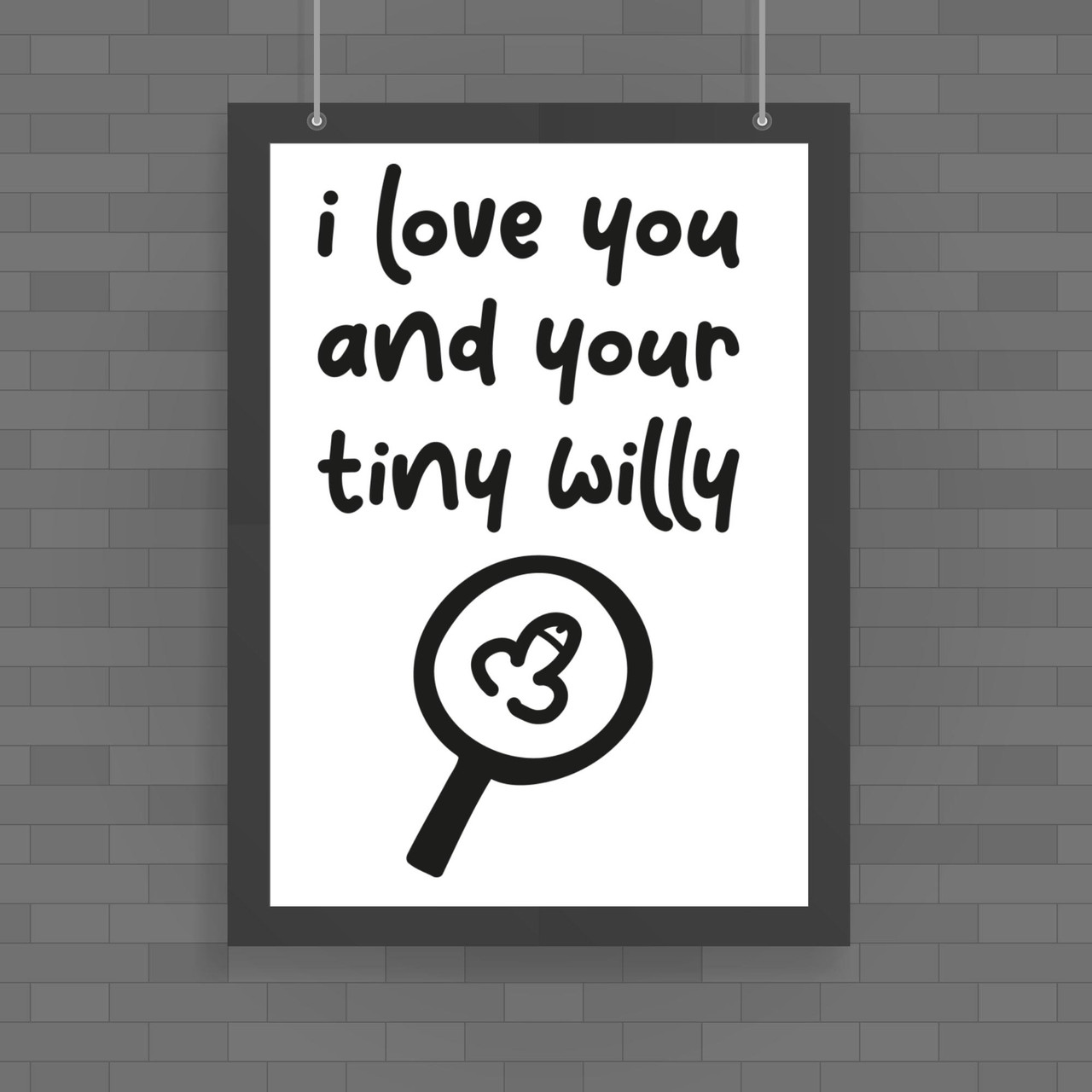 Tiny Willy Poster - Rude Posters - Slightly Disturbed
