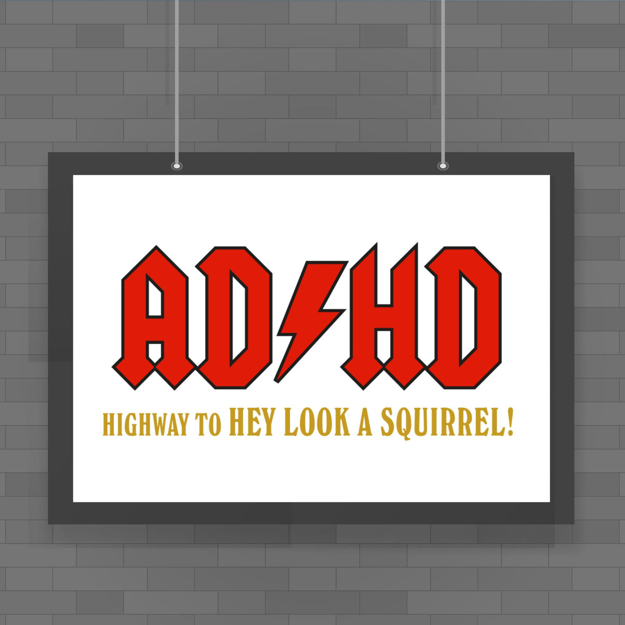 ADHD Poster - Rude Posters - Slightly Disturbed