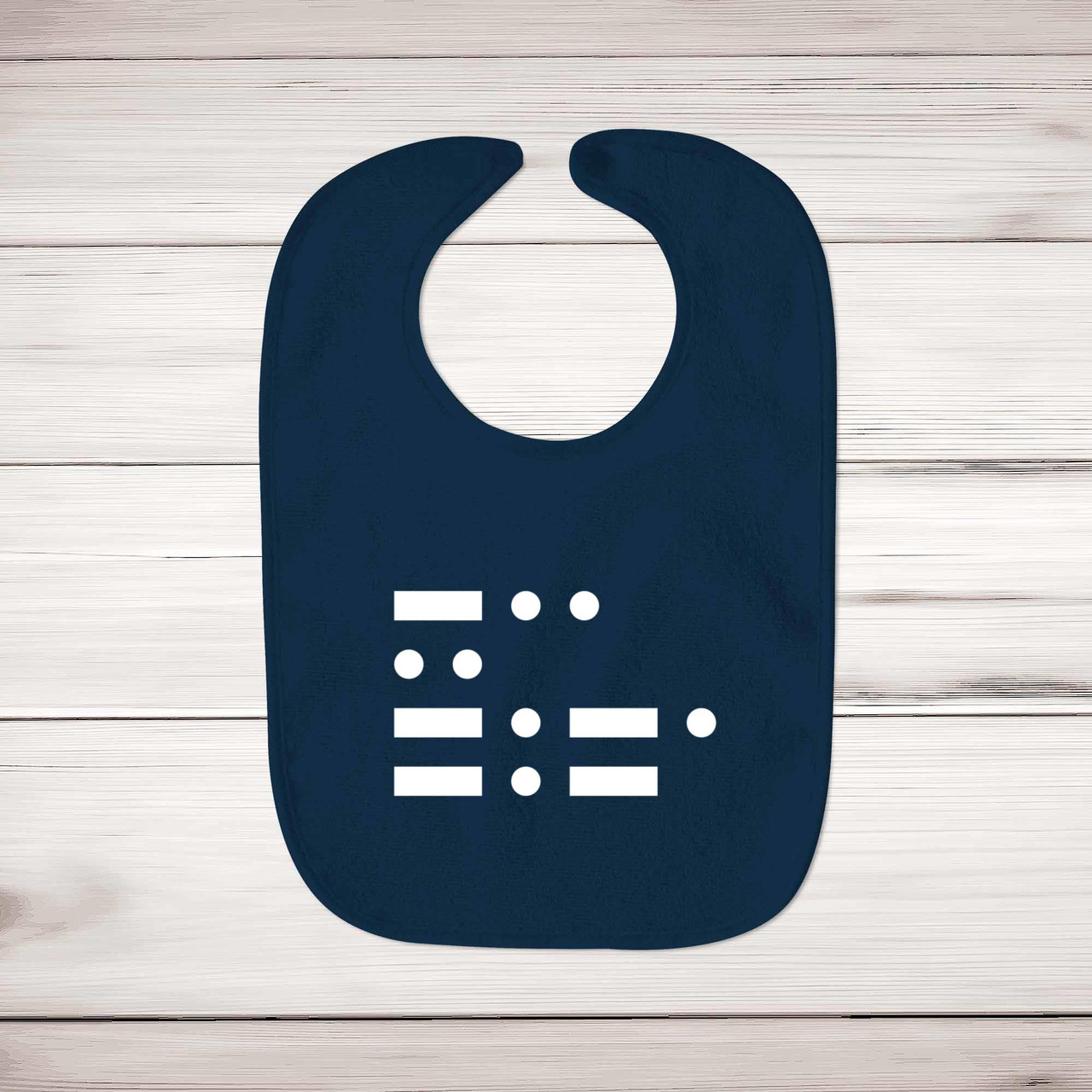 Morse Code Dick Baby Bib - Rude Bibs - Slightly Disturbed