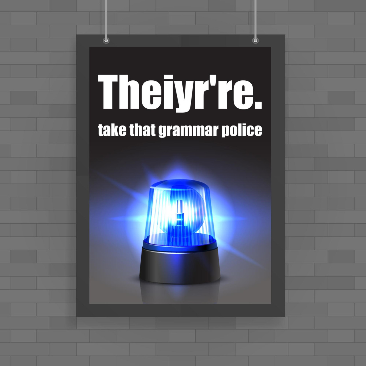 Grammar Police Poster - Novelty Posters - Slightly Disturbed
