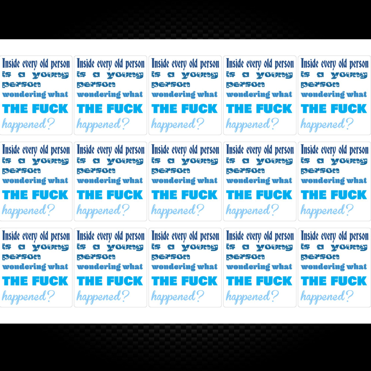 Inside Every Old Person Sticker Pack Rude Stickers Slightly Disturbed