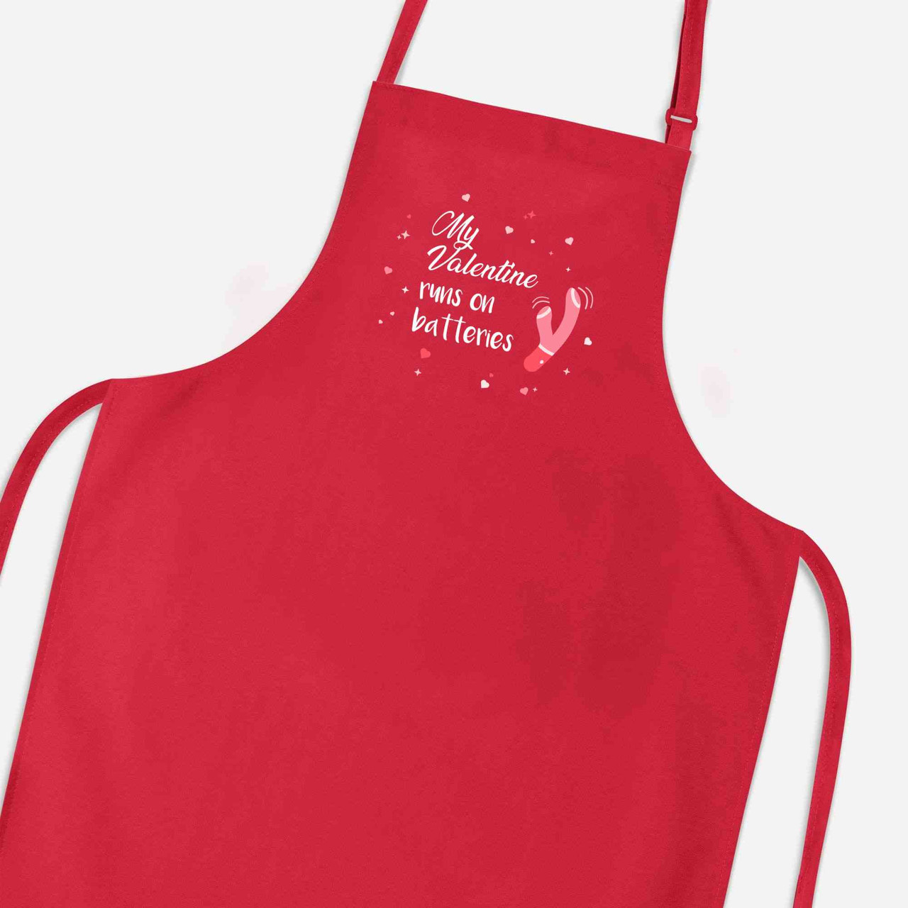 Runs On Batteries Apron - Rude Aprons - Slightly Disturbed