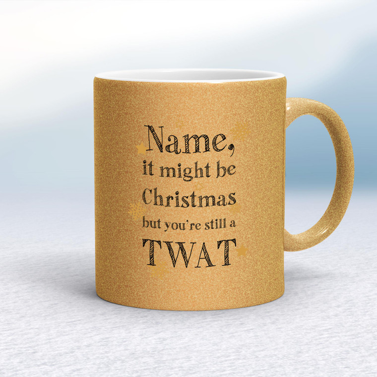 Personalised Christmas Swearing Mug - Rude Mugs - Slightly Disturbed