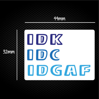 IDGAF Sticker Pack - Novelty Stickers - Slightly Disturbed