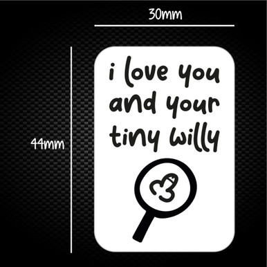 Tiny Willy Sticker Pack - Rude Stickers - Slightly Disturbed