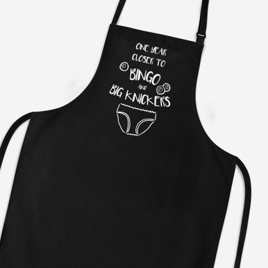 One Year Closer to Bingo Apron - Novelty Aprons - Slightly Disturbed