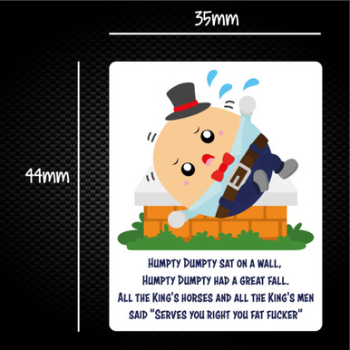 Humpty Dumpty Sticker Pack - Rude Stickers - Slightly Disturbed