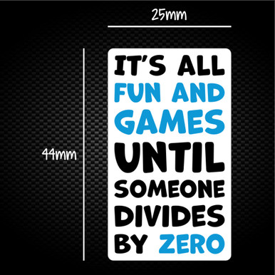 Divide By Zero Sticker Pack - Geeky Stickers - Slightly Disturbed