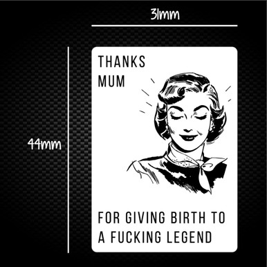 Thanks Mum Sticker Pack - Rude Stickers - Slightly Disturbed