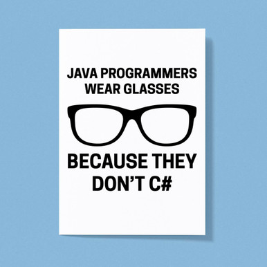 Java Programmers Greeting Card - Geeky Cards - Slightly Disturbed