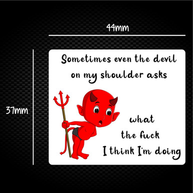 Devil On My Shoulder Sticker Pack - Rude Stickers - Slightly Disturbed