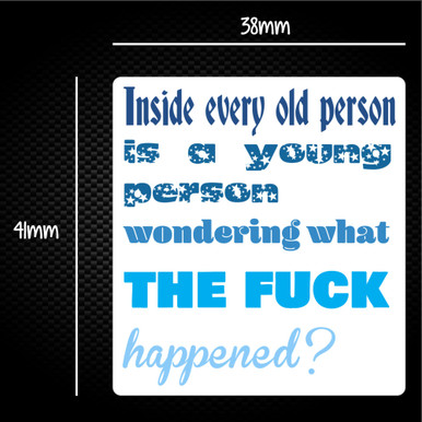 Inside Every Old Person Sticker Pack Rude Stickers Slightly Disturbed