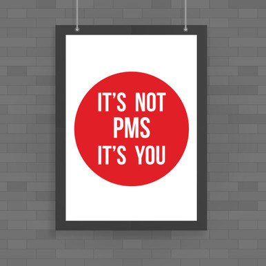 It's Not PMS Poster - Rude Posters - Slightly Disturbed
