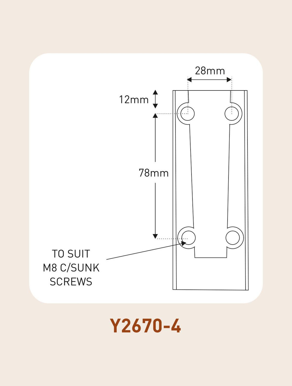Agricultural Heavy Duty Mirror Arm 4 Bolt Wedge Bracket To Use With ...