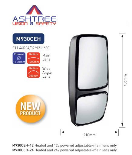 Bus, Coach Rear View Twin Mirror Electric 12v Heated 486mm x 210mm ...