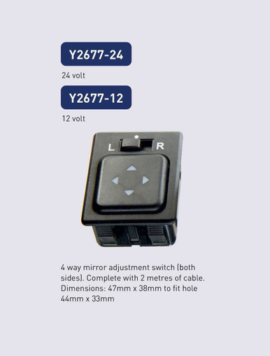 Motorhome 4 Way Directional Mirror Switch