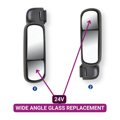 Bus Coach Wide Angle Mirror Glass 24v Heated Universal Fit Mekra ...