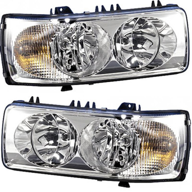 Daf CF LF XF 105 XF 95 Headlight With Indicator Manual Levelling Pair ...