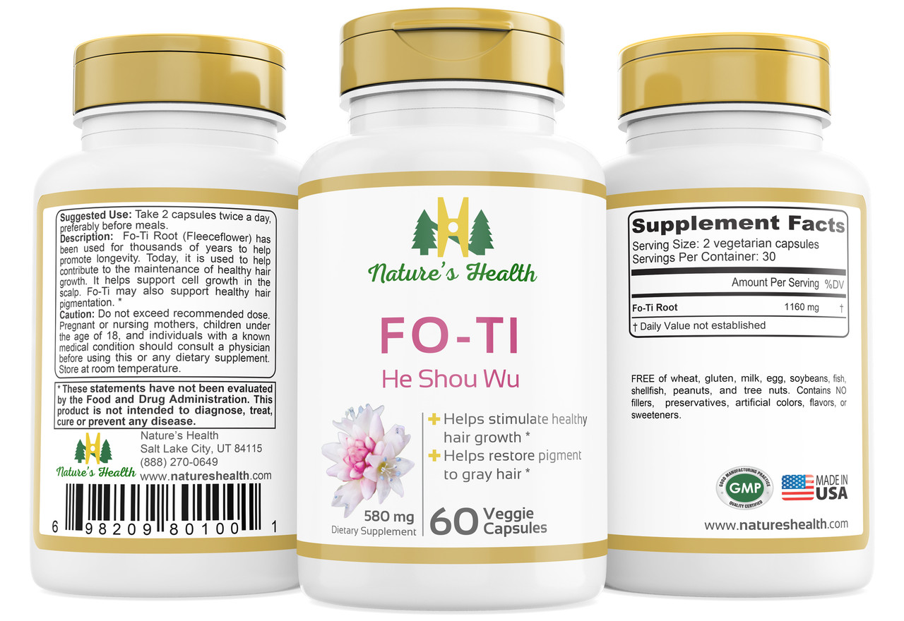 Fo-Ti - All-Natural Beauty & Hair Care Supplement - Nature's Health