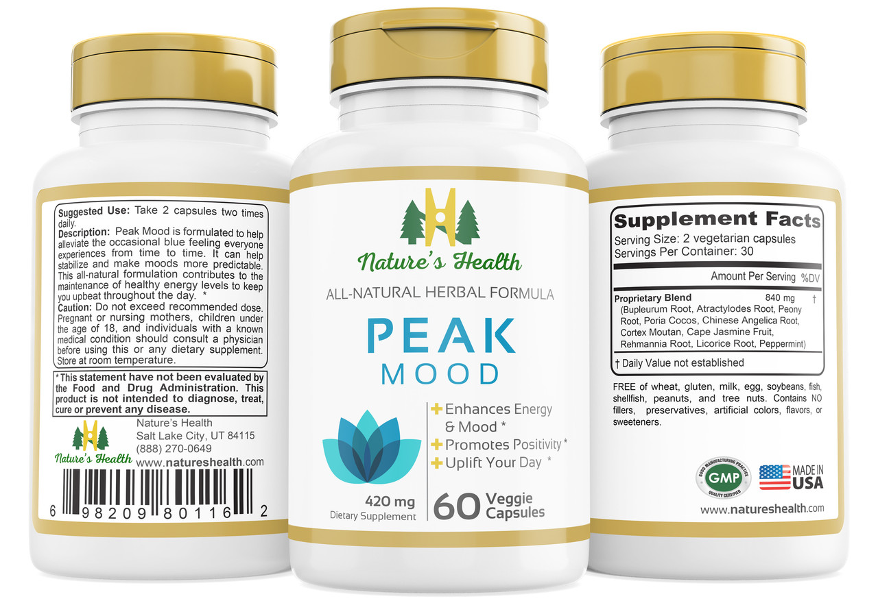 Peak Mood - Mood Stability Supplement - Nature's Health