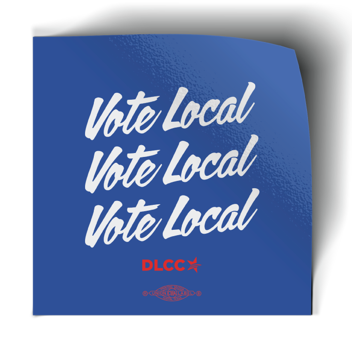 Vote Local Combo (3" x 3" Vinyl Sticker -- Pack of Three!) - DLCC Webstore