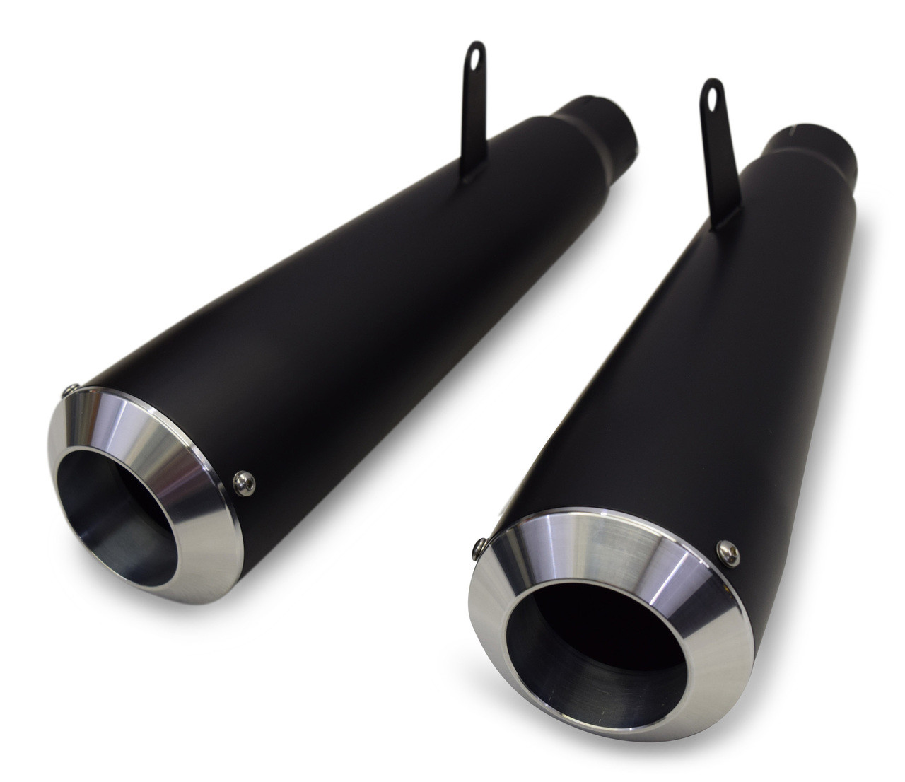 Maxflow StreetPro 4/2 Megaphone Muffler Set - Black Ceramic Coated (85 ...