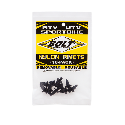 Reusable Nylon Push Rivet - 10 Pack (09-20 All) - Star Rider Performance