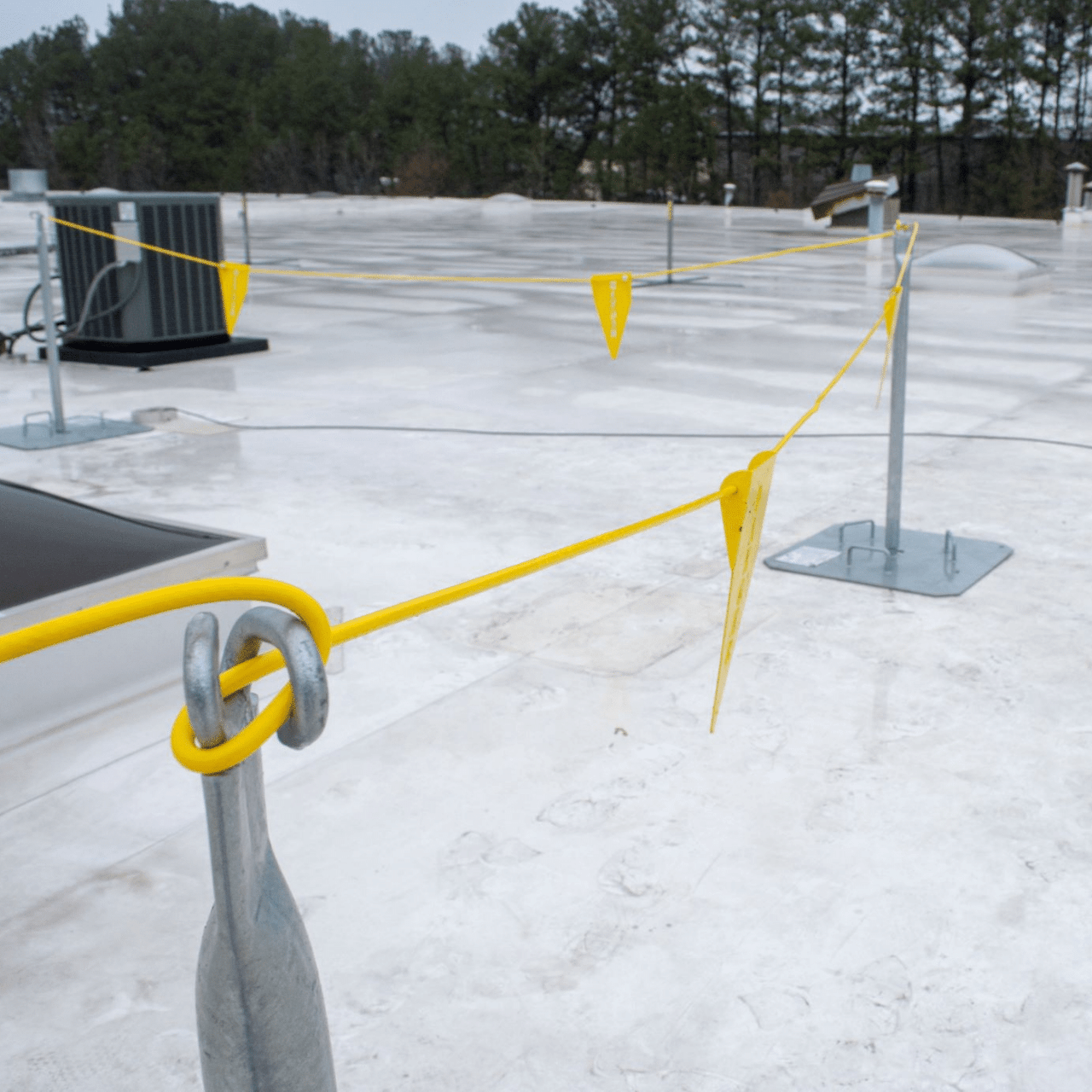 SafeT-Zone Permanent Warning Line- 6 Bases, 100ft Of Warning Line Cable ...