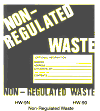 Waste Labels - Self-Adhesive Vinyl - 6"x6" - Roll of 500 - Non-Reg ...