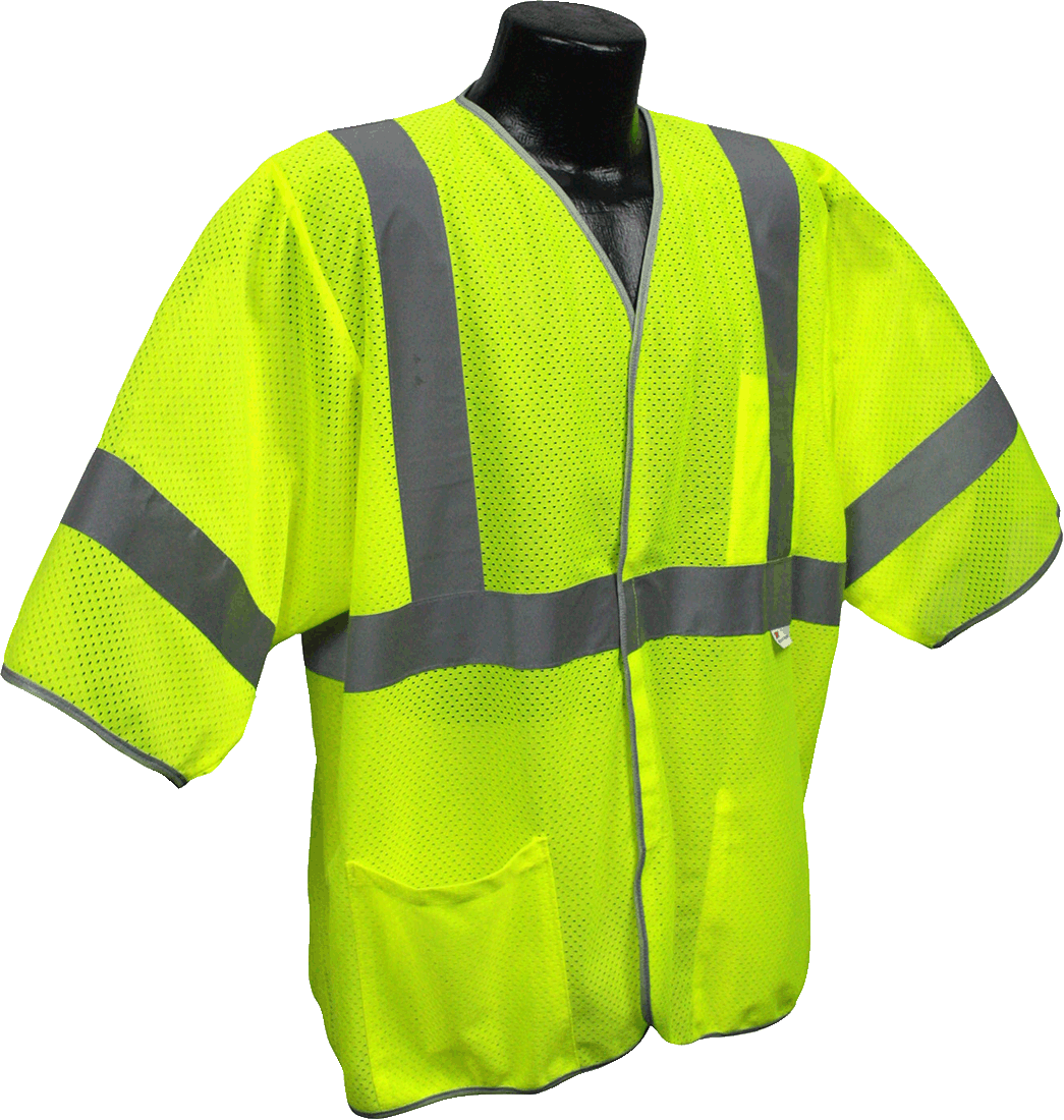 Mesh Short Sleeve Vest - Class 3 - Leonard Safety Equipment Inc