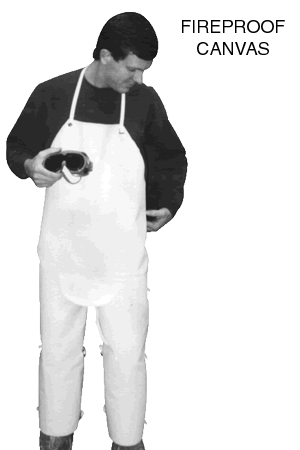 Fireproof canvas - Split leg Style Apron (24" x 48") - Leonard Safety ...