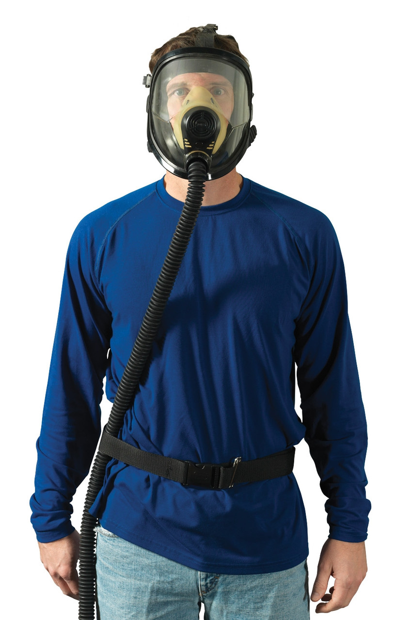 Mask assembly w/ breathing tube - Leonard Safety Equipment Inc