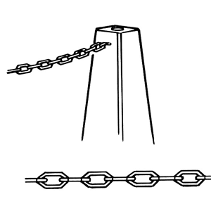 Yellow Barricade Chain-100' Long - Leonard Safety Equipment Inc