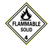 D.O.T. Truck Placard - Flammable Solid - Pressure Sensitive Vinyl ...